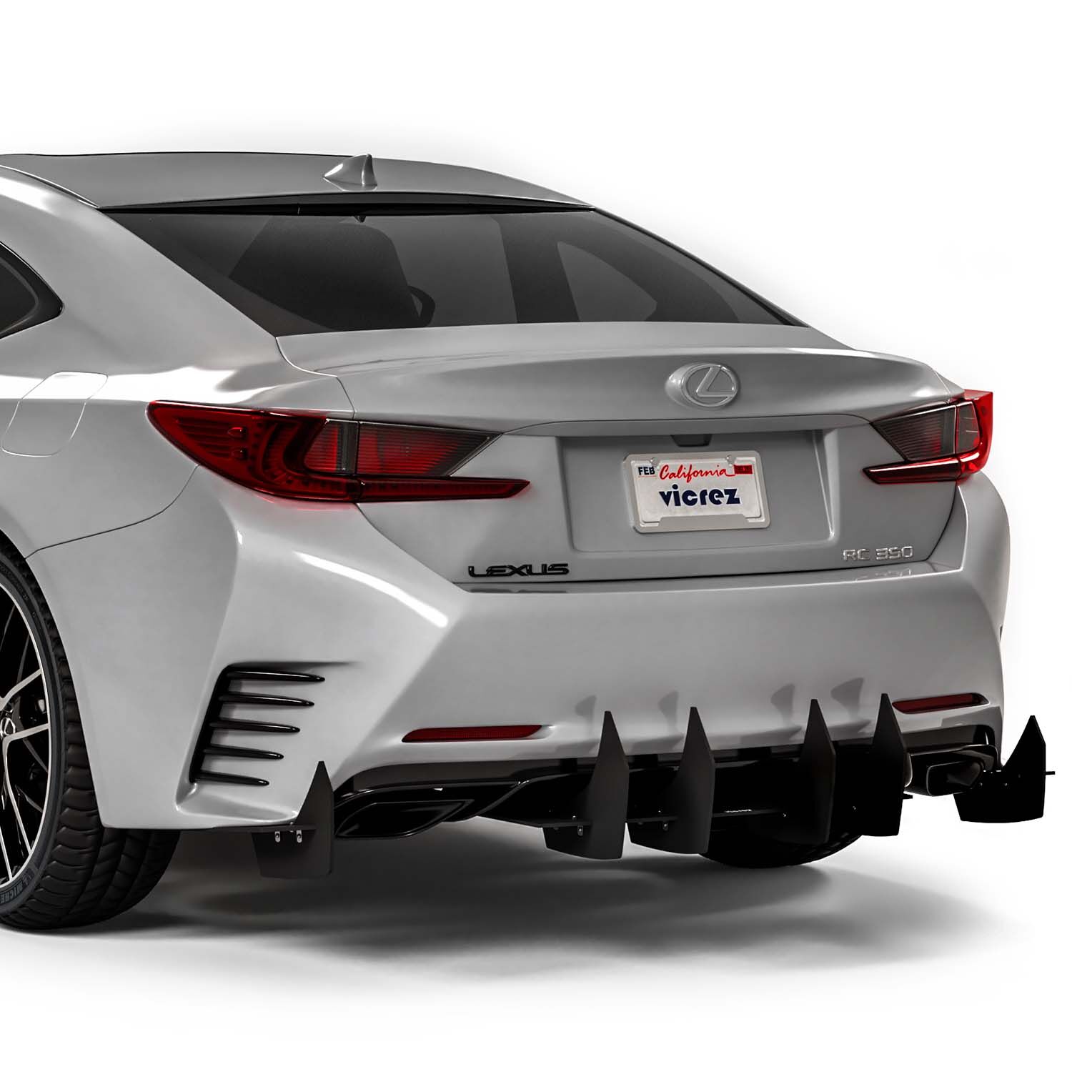 Vicrez VZ Style Rear Diffuser vz102332 | Lexus RC350 2015-2024