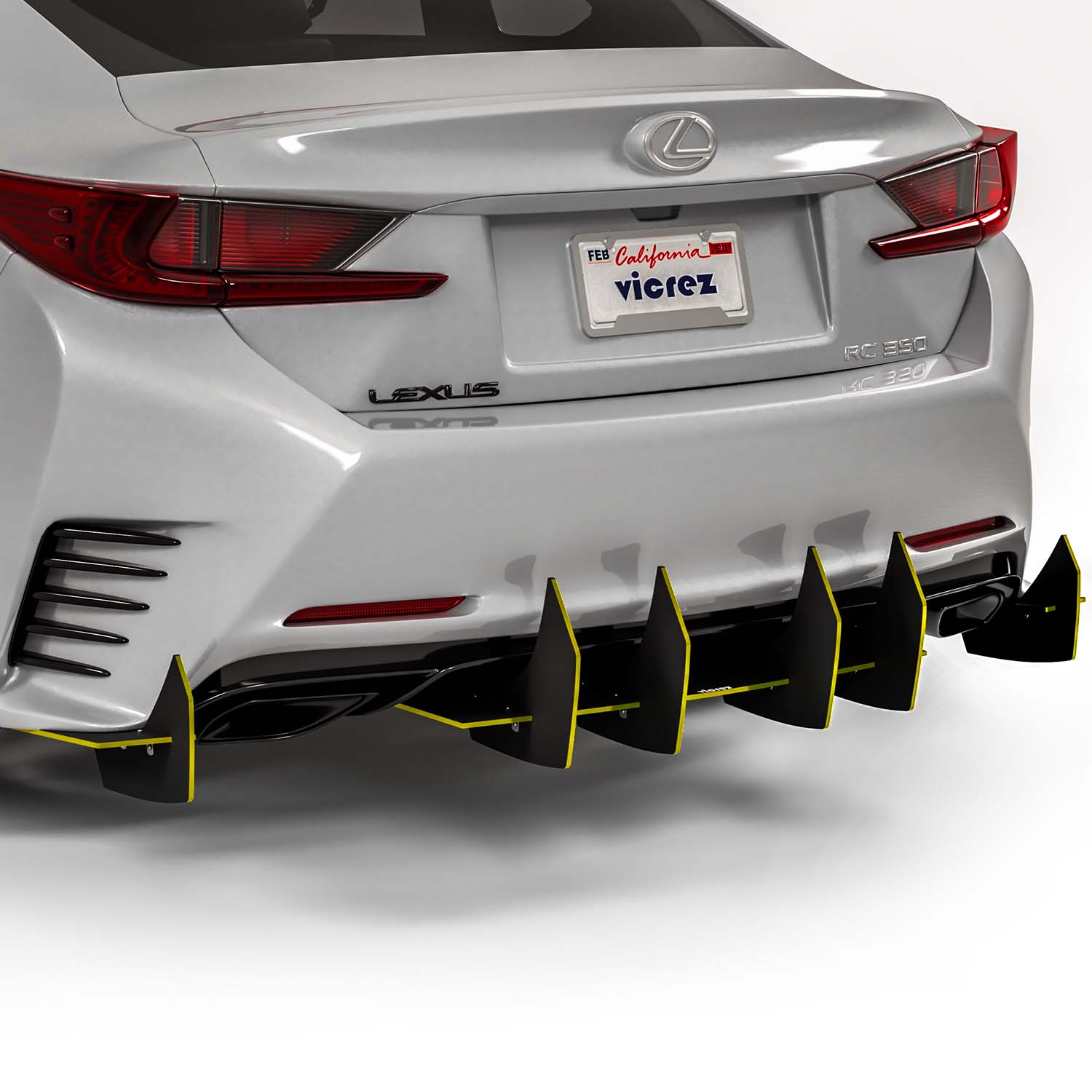 Vicrez VZ Style Rear Diffuser vz102332 | Lexus RC350 2015-2024