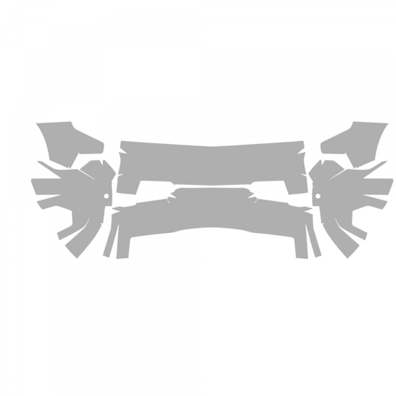 Vicrez Paint Protection PPF Pre-Cut Kit, Front Bumper, w/ 2 Sensors ...