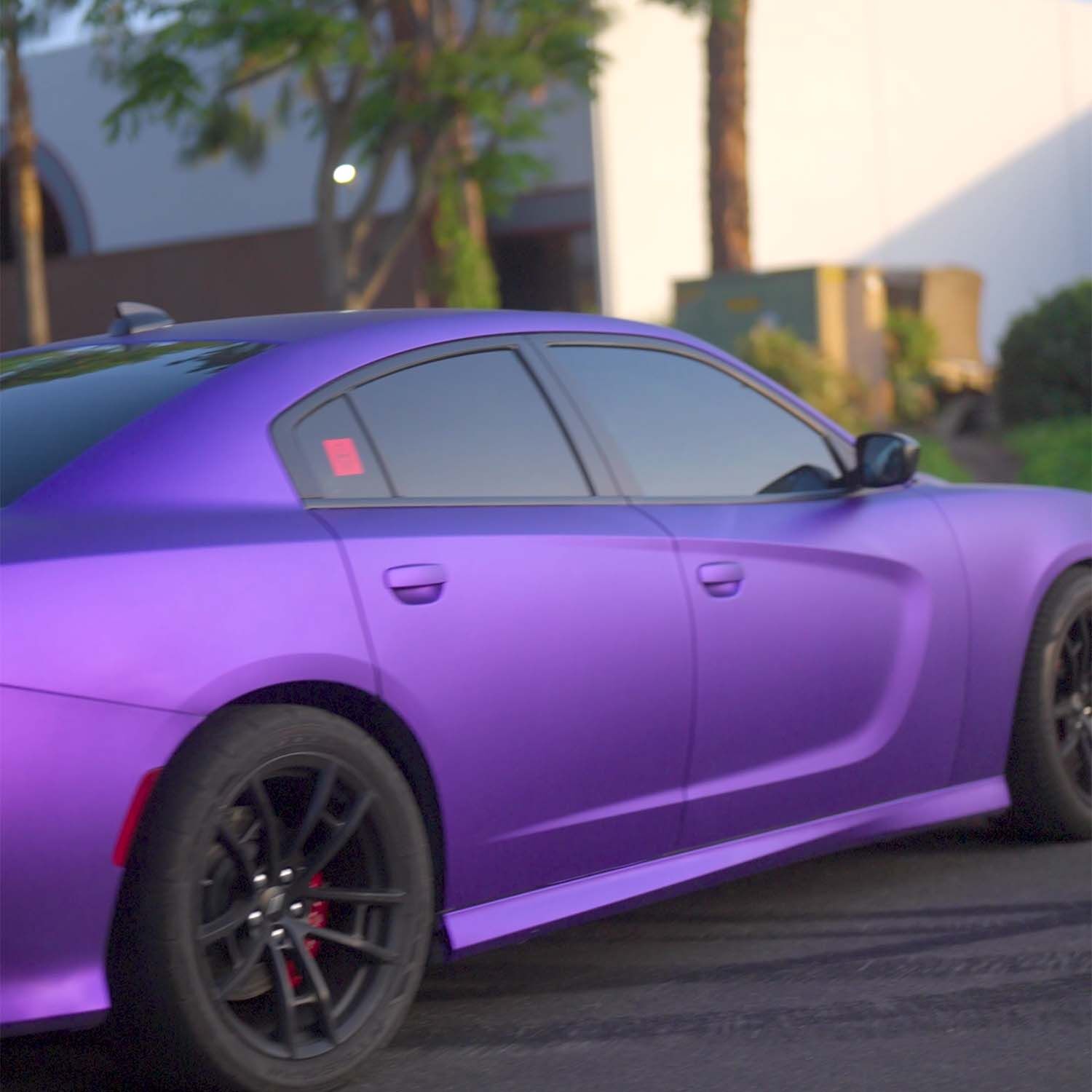 Vicrez Vinyl Car Wrap Film vzv10114 Chrome Satin Purple 5ft x 60ft ...