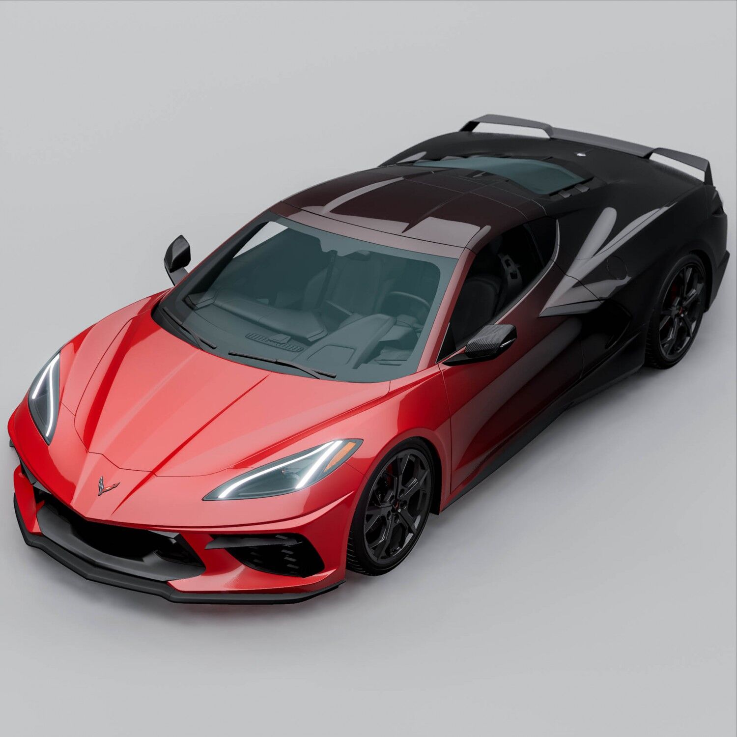 Vicrez Vinyl Car Wrap Film vzv10864 Red To Black Horizontal Gradient ...