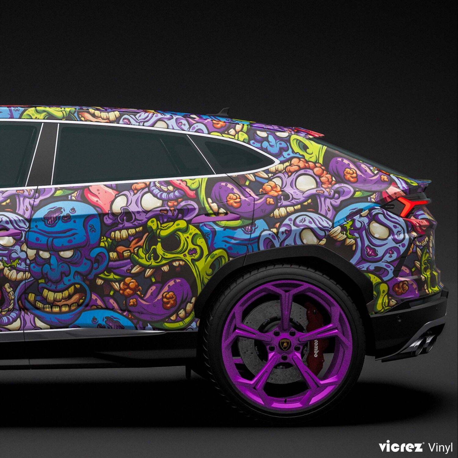 Vicrez Vinyl Car Wrap Film vzv10901 Zombie Attack