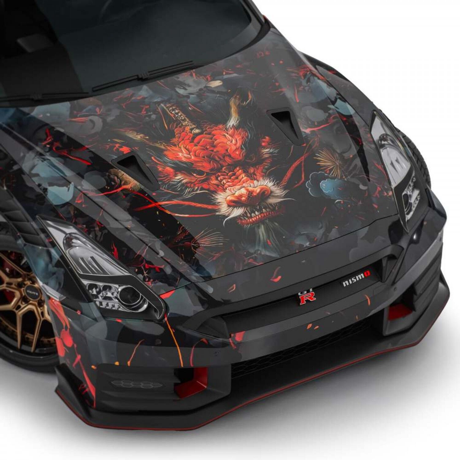 Vicrez Vinyl Car Wrap Film vzv10913 Inferno Dragon