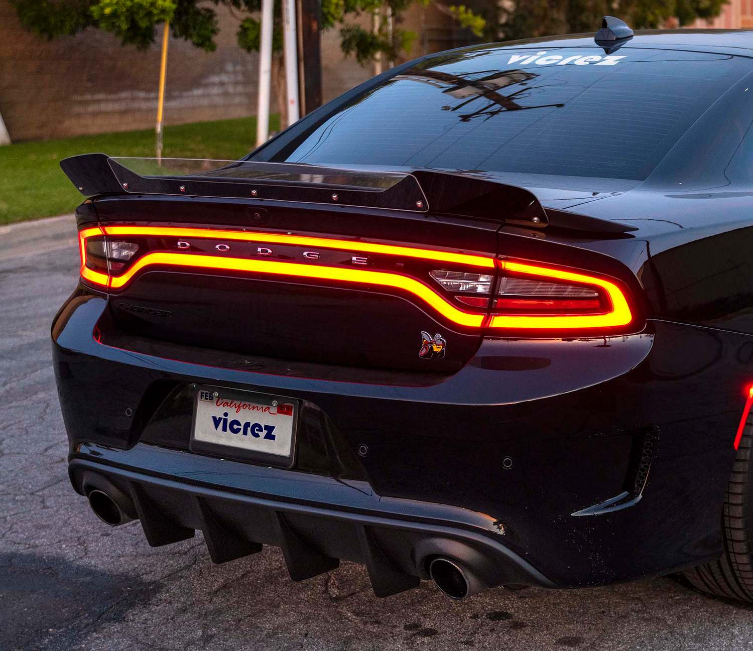 Vicrez V3R Style Rear Diffuser vz101705 | Dodge Charger R/T, SRT 392 ...